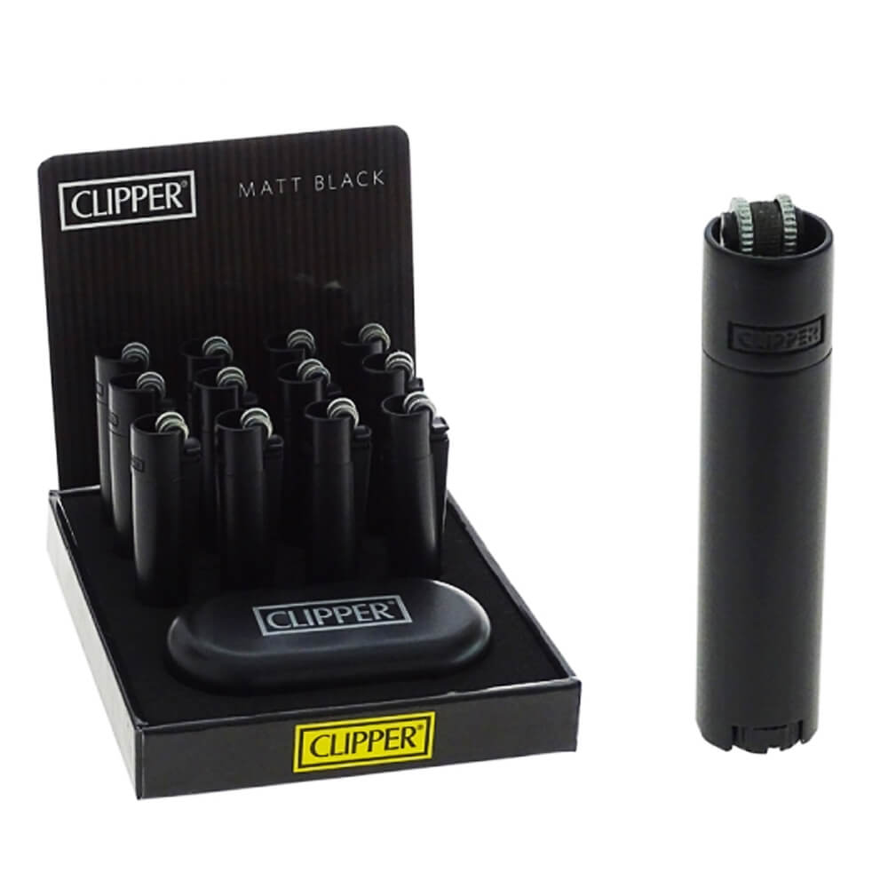 Buy Wholesale Clipper Metal Lighter Matt Black Mini (12pcs/display ...