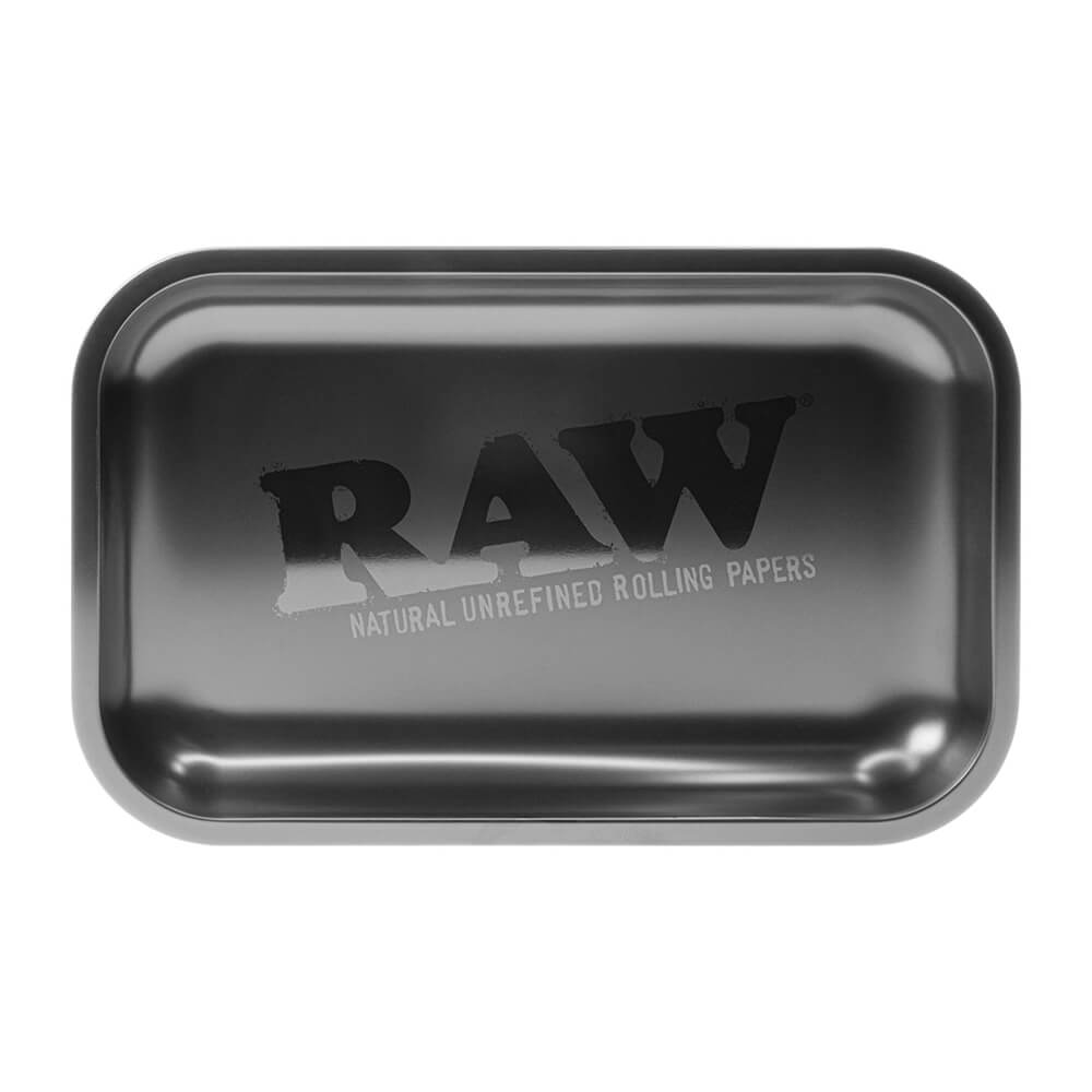 Wholesale RAW – Black Large Metal Rolling Tray | Rollup Trays