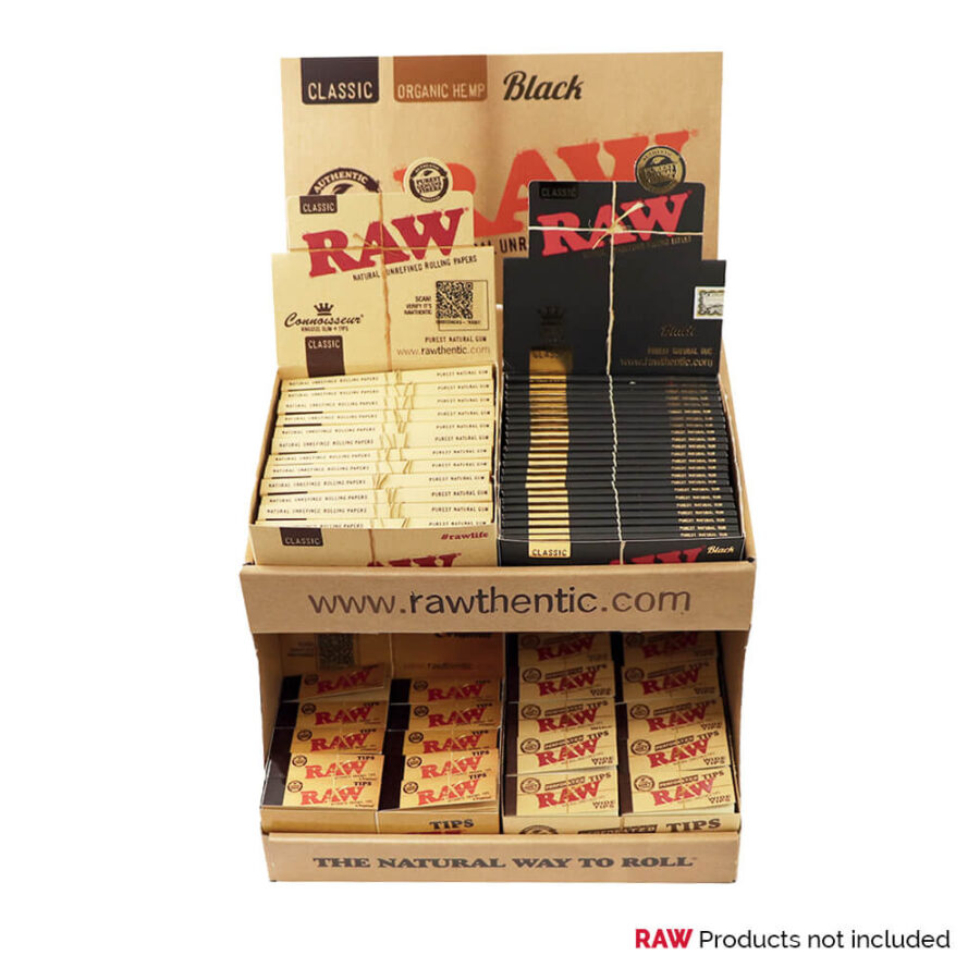 RAW Counter Carton Display Large - Simplygreentrade.com